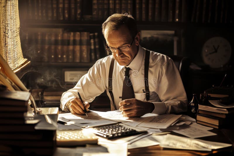 Accountant.Generative AI Illustration Stock Illustration - Illustration ...