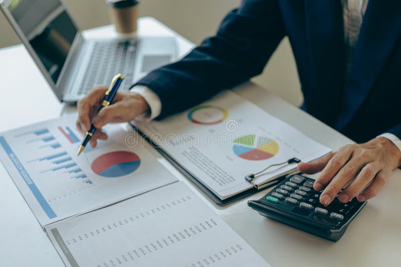 Accountant Holding Documents Preparing Performance Analysis Report ...