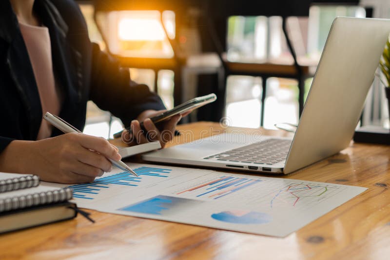 Accountant Holding Documents Preparing Performance Analysis Report ...