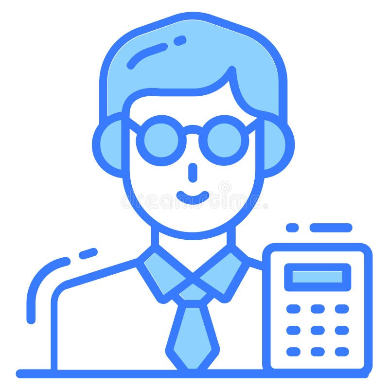 Accountant Icon, Single Avatar Vector Illustration Stock Vector ...