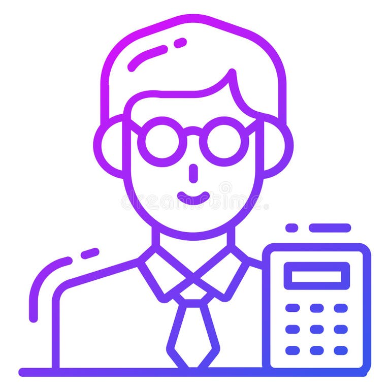 Accountant Icon, Single Avatar Vector Illustration Stock Vector ...