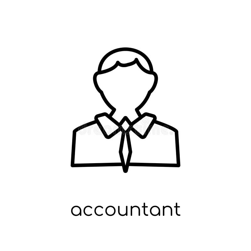 Accountant Icon in Glyph Style Isolated on White Background Stock ...