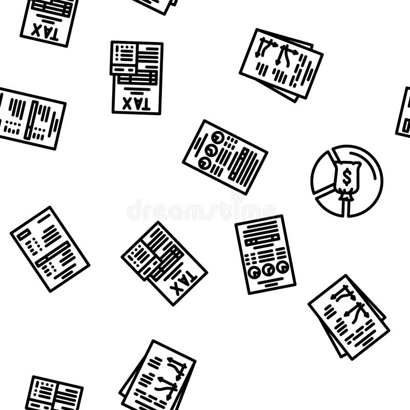Accountant Professional Tax Seamless Pattern Vector Stock Vector ...