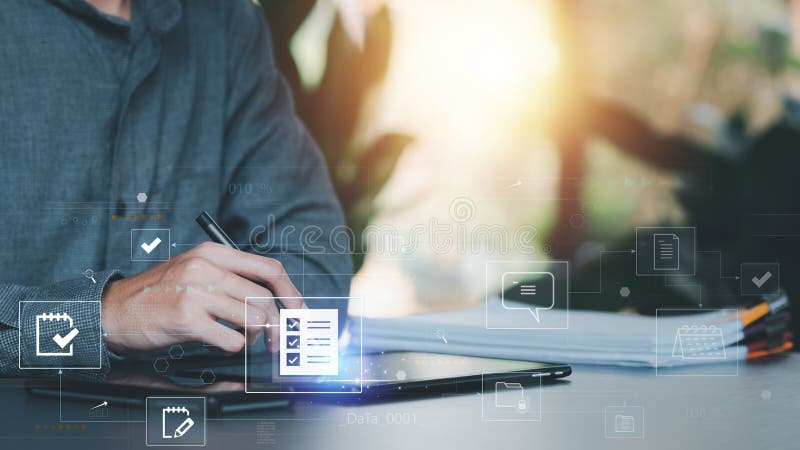 Accountant Showing Office Document Auditing Concept ,plan Review ...