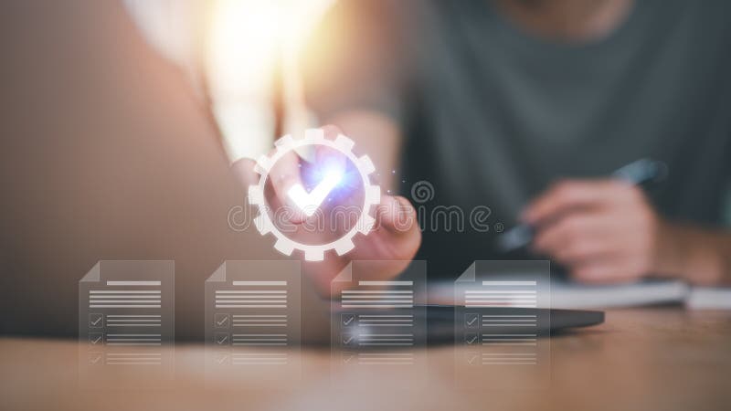 Accountant Showing Office Document Auditing Concept ,plan Review ...