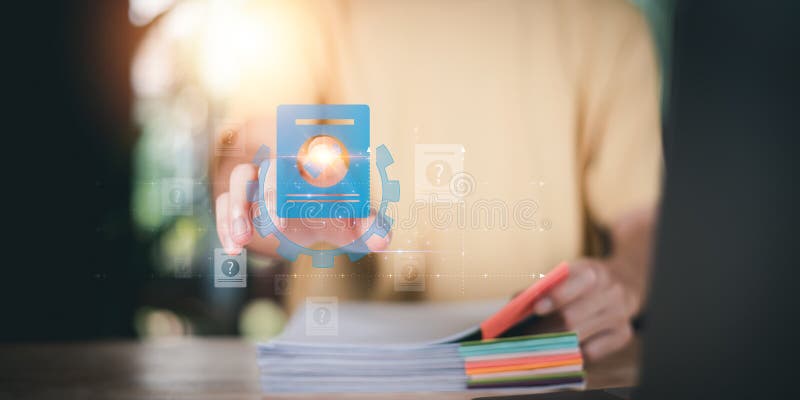 Accountant Showing Office Document Auditing Concept ,plan Review ...