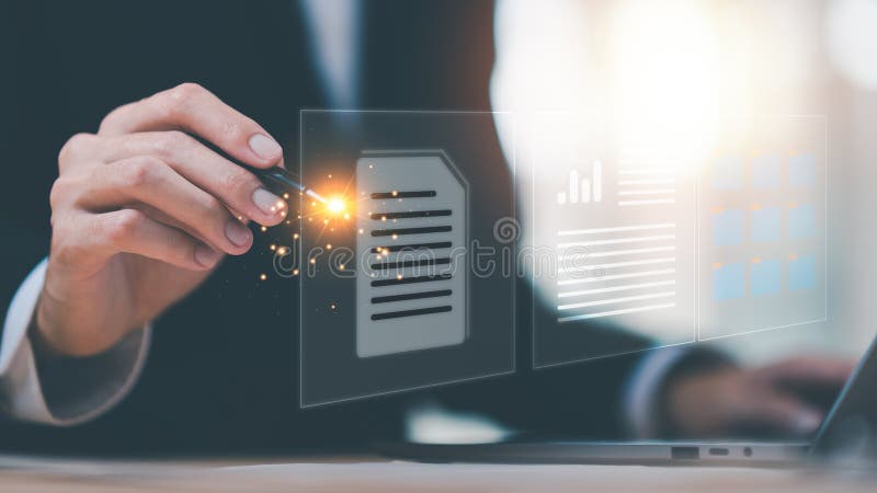 Accountant Showing Office Document Auditing Concept ,plan Review ...