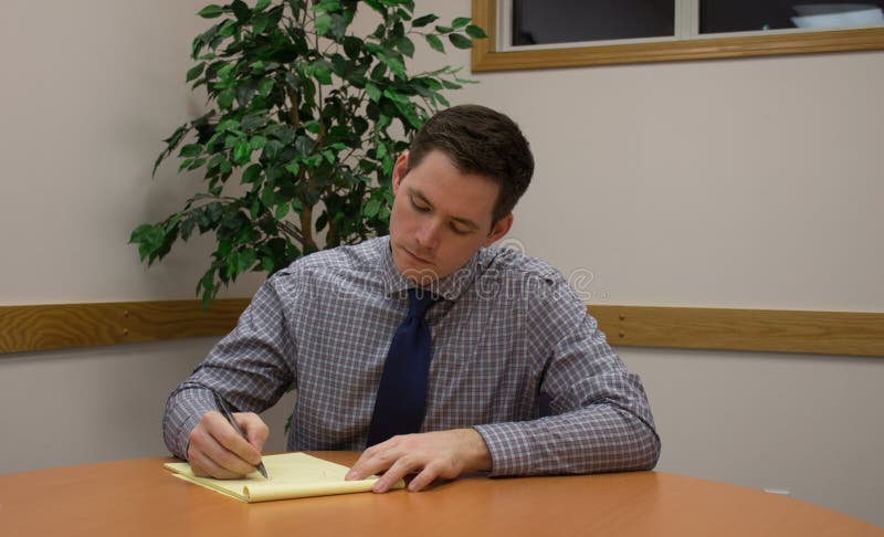 Accountant Taking Notes in Conference Room Stock Photo - Image of room ...