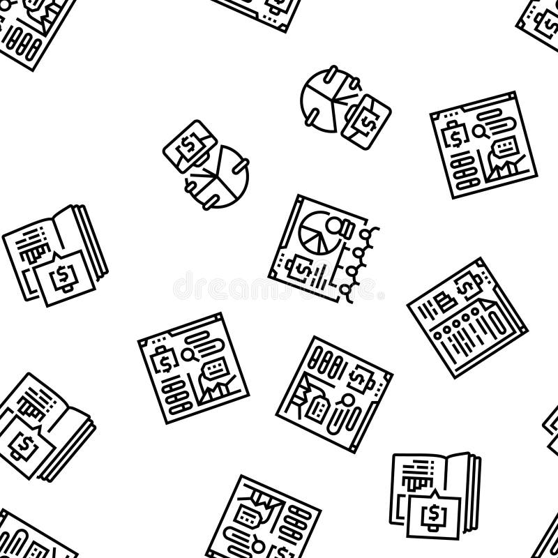Accountant Tax Office Seamless Pattern Vector Stock Vector ...
