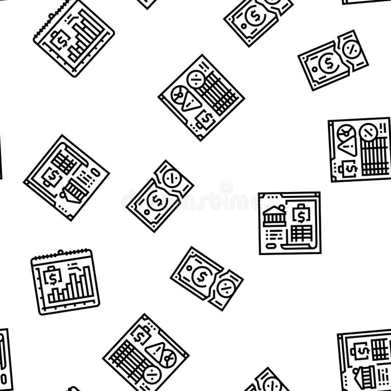 Accountant Tax Office Seamless Pattern Vector Stock Vector ...