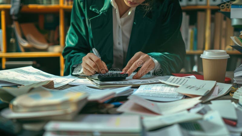 The Accountant at the Desk. AI Generated Stock Photo - Image of ...