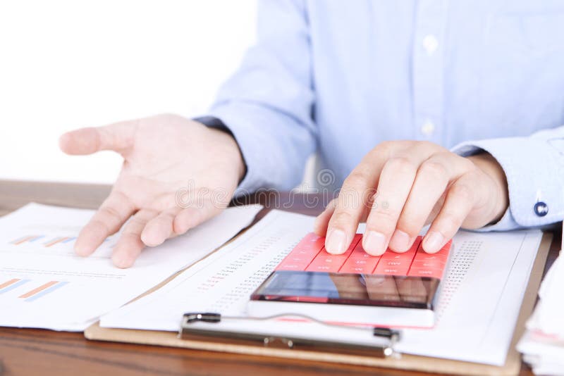 An Accountant is Working Hard Stock Image - Image of industry, finance ...