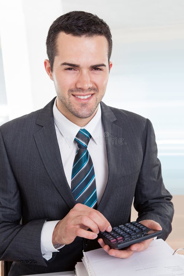 Accountant Working at the Office Stock Photo - Image of calculator ...