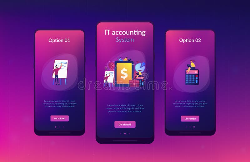 Enterprise Accounting App Interface Template. Stock Vector ...