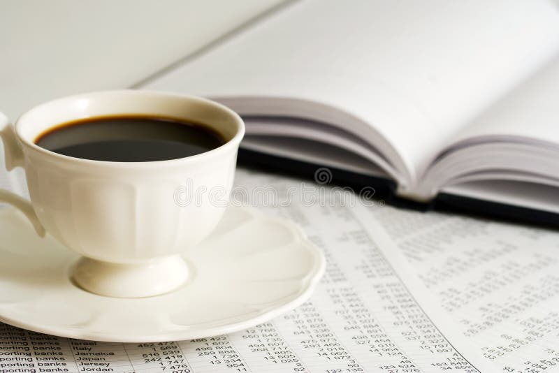 Coffee and paper stock image. Image of stress, cozy, yellow - 24874159