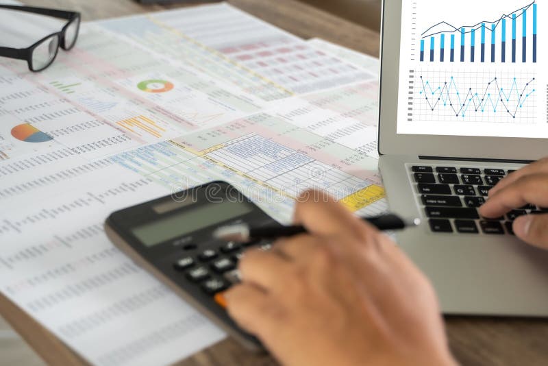 Accounting Analysis Businessman Hand Working Strategy Research ...