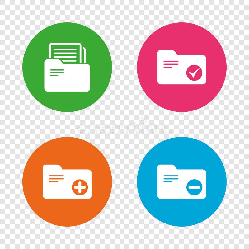 Accounting Binders Icons. Add Document Symbol. Stock Vector ...