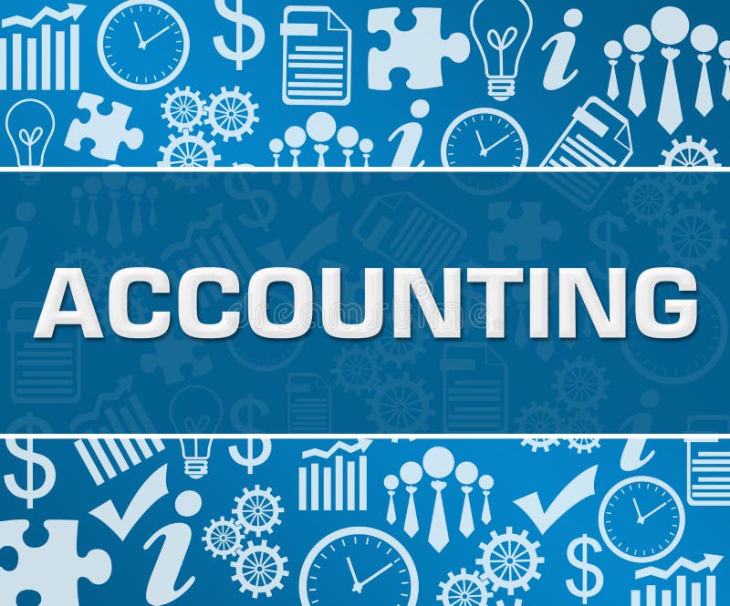 Accounting Business Symbols Texture Blue Background Square Stock ...