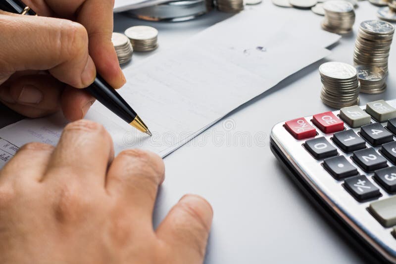Accounting stock image. Image of bill, money, calculator - 63981169