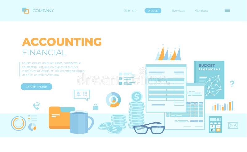 Accounting Concept. Financial Analysis, Tax Payment, Analytics, Data ...