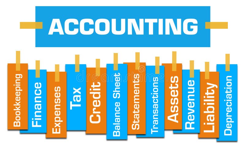 Accounting Blue Blocks stock illustration. Illustration of background ...