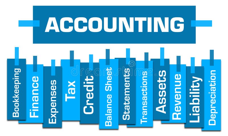 Accounting Blue Abstract Graphics on Top Stock Illustration ...