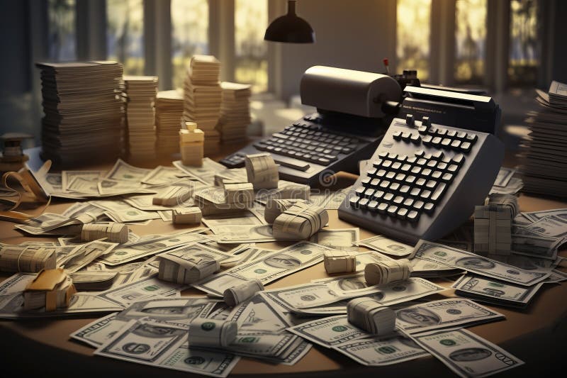 Accounting Concept with Items on the Table. Generative AI Stock ...