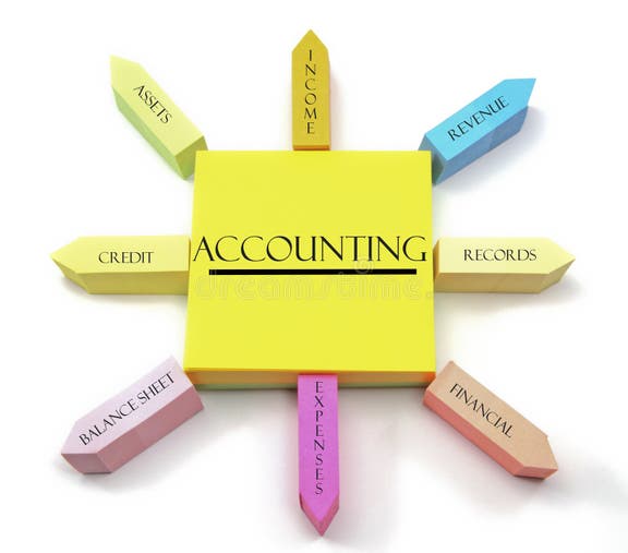 Accounting Concept on Sticky Notes Sun Stock Image - Image of colors ...