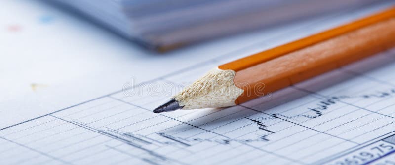 Accounting Document with Pencil and Checking Financial Chart. Concept ...