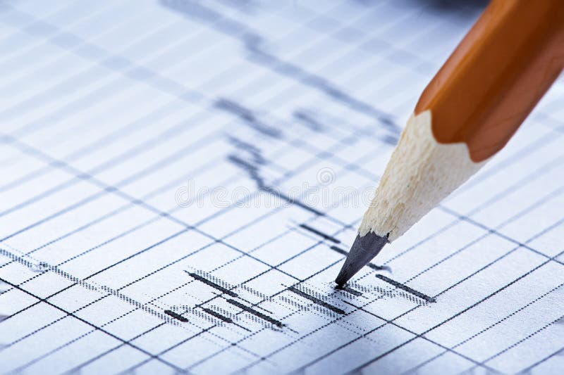 Accounting Document with Pencil, Financial Diagram and Checking ...