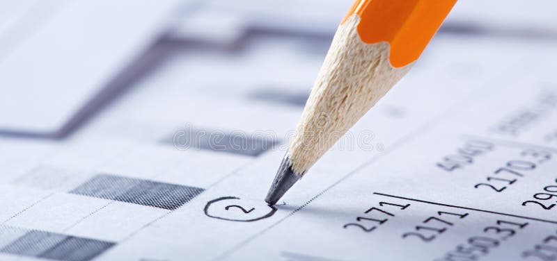 Accounting Document with Pencil, Financial Diagram and Checking ...