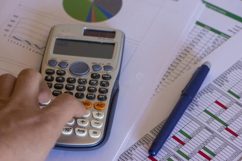 Accounting Documents of a Company on the Table Stock Image - Image of ...