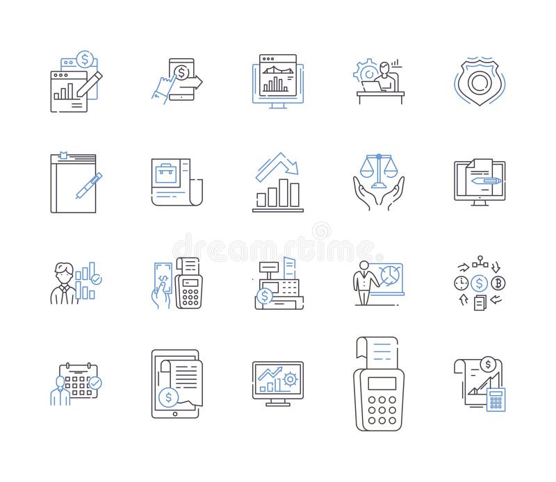 Accounting and Documents Outline Icons Collection. Accounting ...