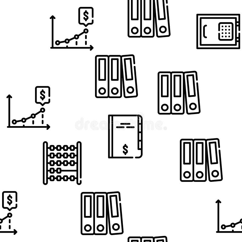 Accounting and Finance Vector Seamless Pattern Stock Vector ...
