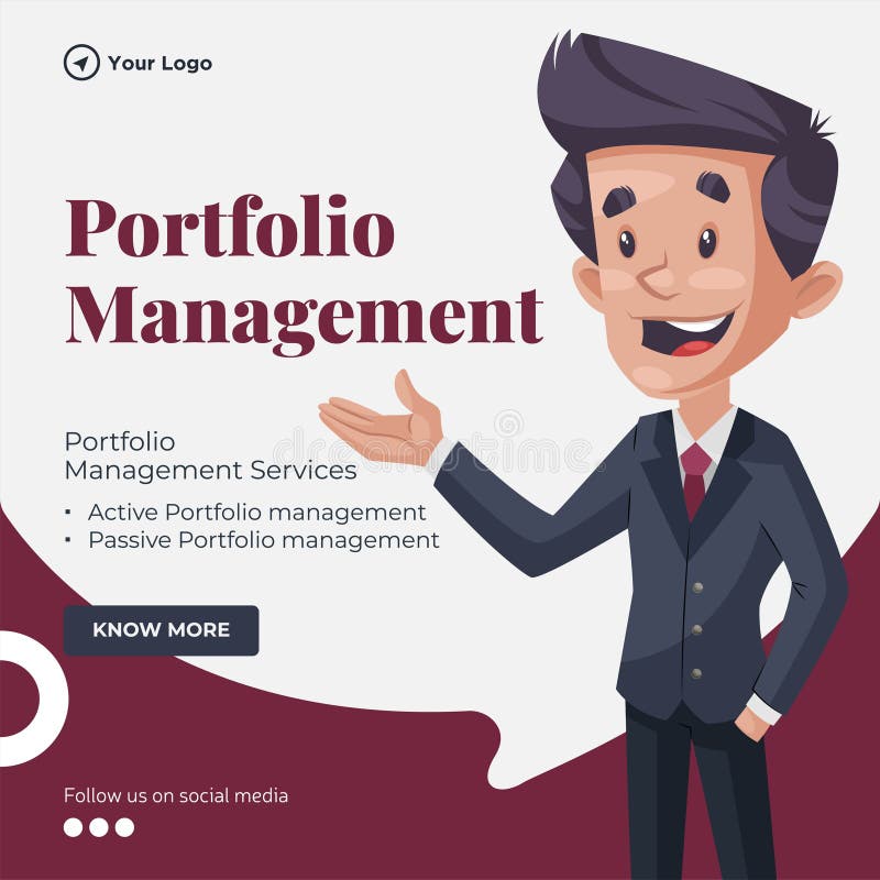 Portfolio Management Services Banner Design Stock Vector - Illustration ...