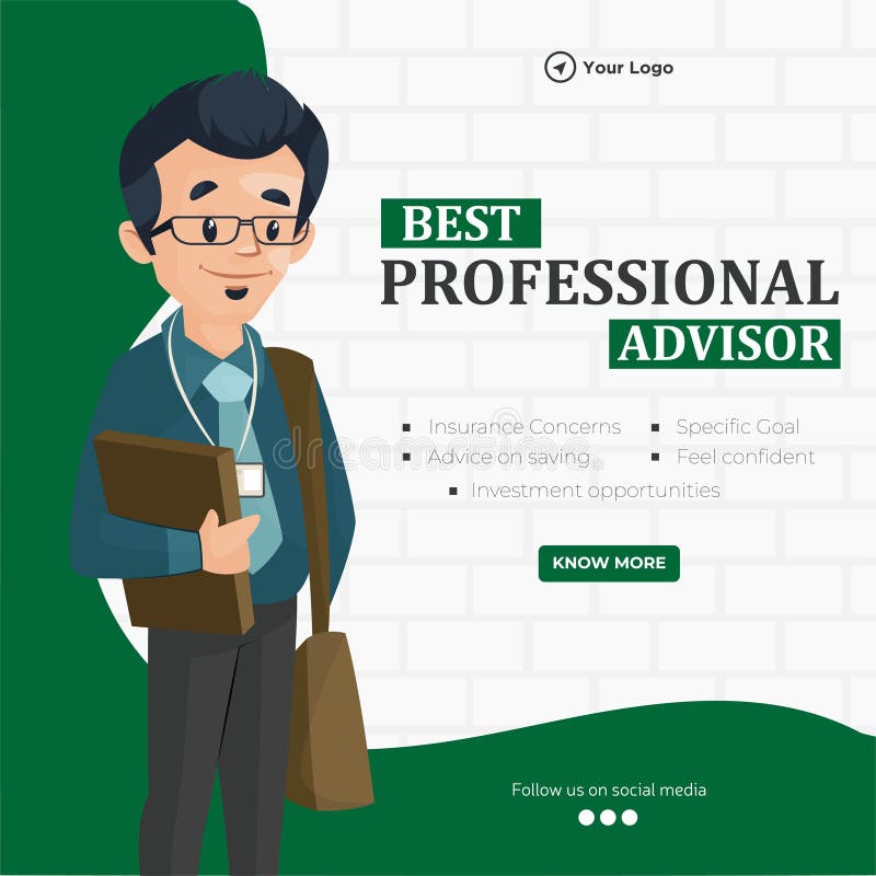 Best Professional Advisor Banner Design Template Stock Vector ...