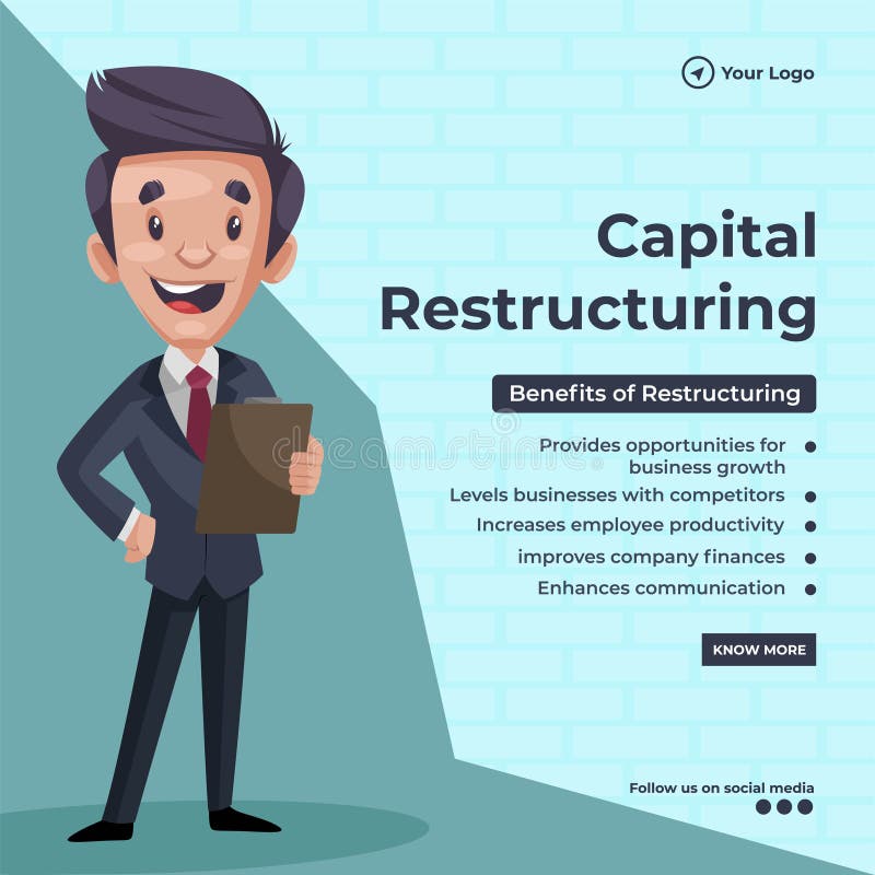 Capital Restructuring Cartoon Style Banner Design Stock Vector ...
