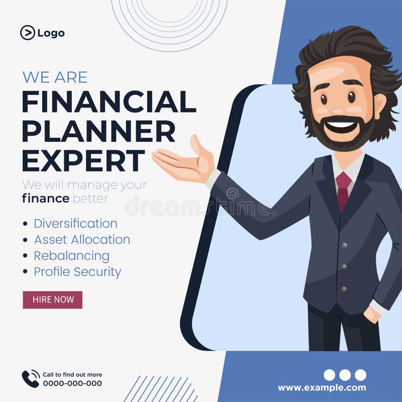 Financial Planner Expert Banner Design Template Stock Vector ...