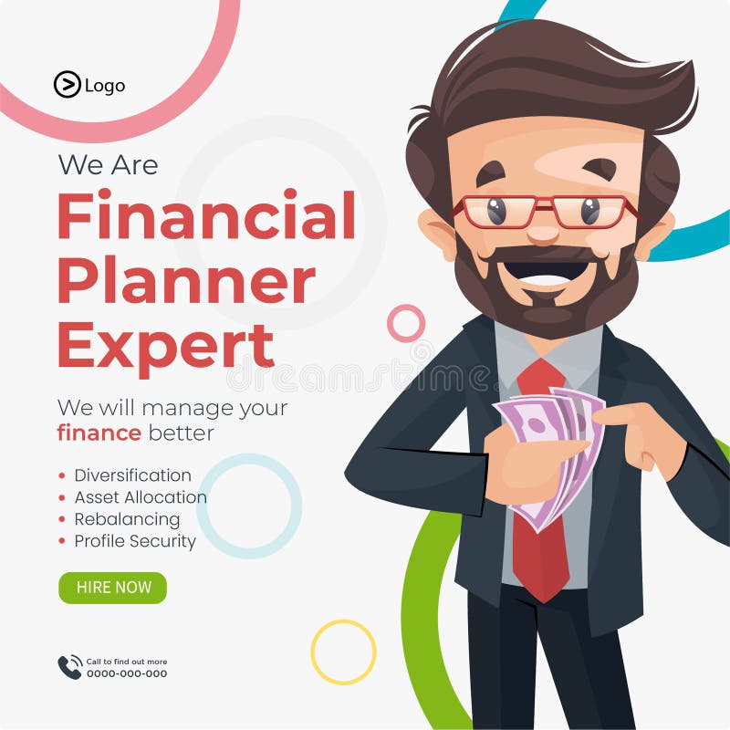 Financial Planner Expert Banner Design Template Stock Vector ...
