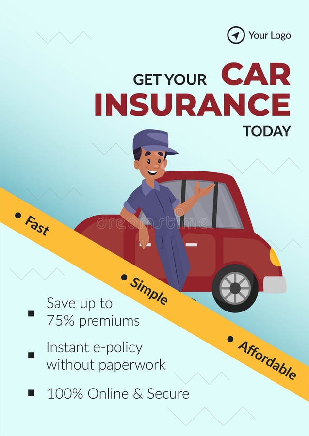 Flyer Design of Get Your Car Insurance Stock Vector - Illustration of ...