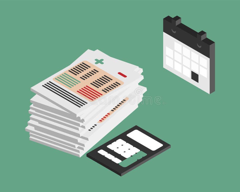 Accounting and Financial Report with Deadline Vector Stock Vector ...