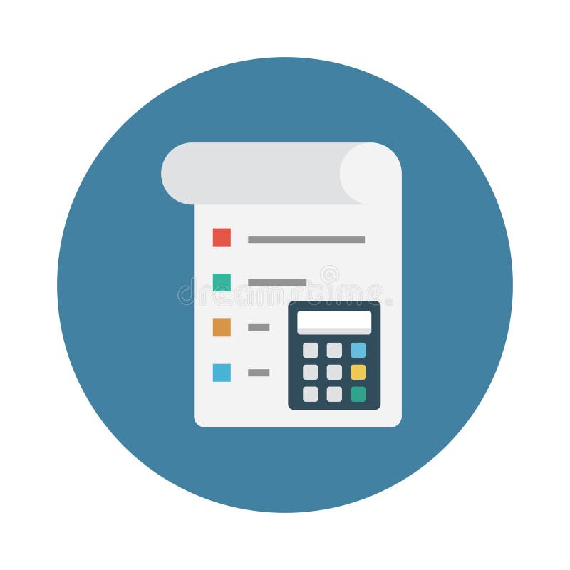 Accounting Flat Vector Icon Stock Vector - Illustration of income ...