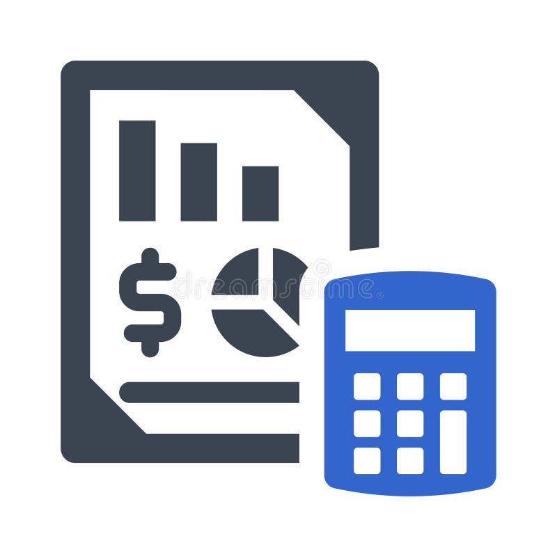 Accounting icon stock vector. Illustration of calculator - 340727525