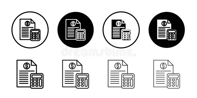 Accounting Icon Logo Set Vector Stock Vector - Illustration of simple ...
