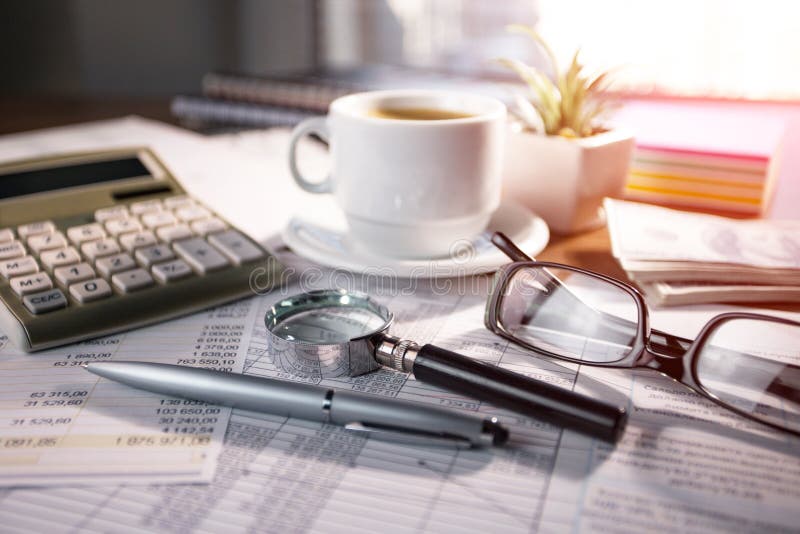 Accounting stock photo. Image of table, white, finance - 140827798