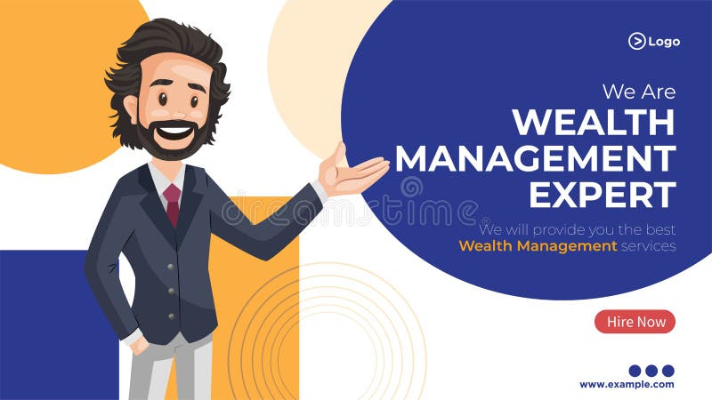 Wealth Management Expert Landscape Banner Design Stock Vector ...