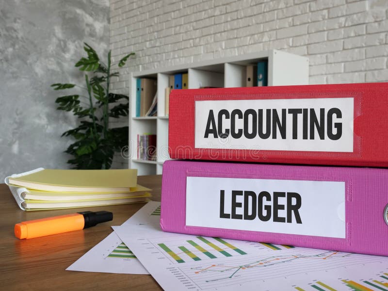 Accounting Ledger is Shown Using the Text Stock Photo - Image of ...