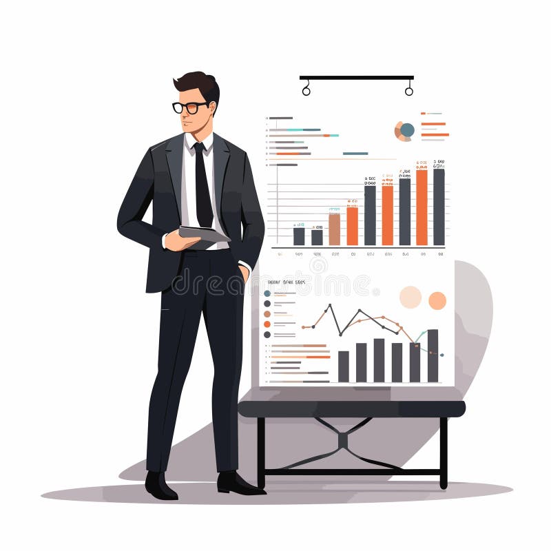 Accounting Man in Suit Vector Flat Minimalistic Isolated Illustration ...