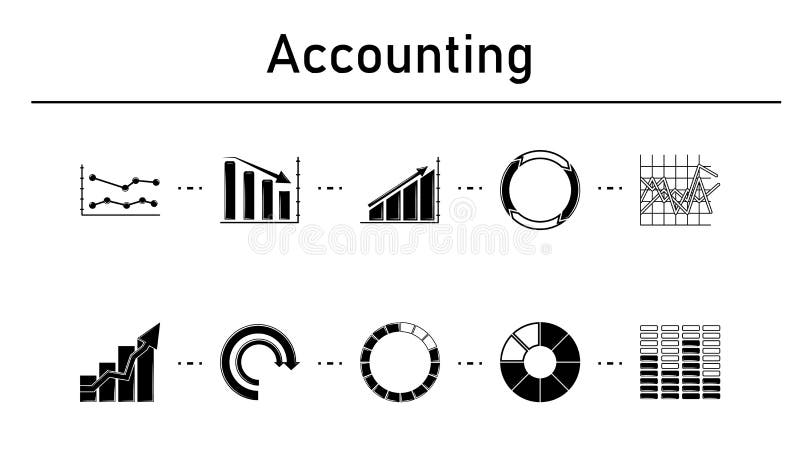 Accounting Simple Concept Icons Set Stock Illustration - Illustration ...