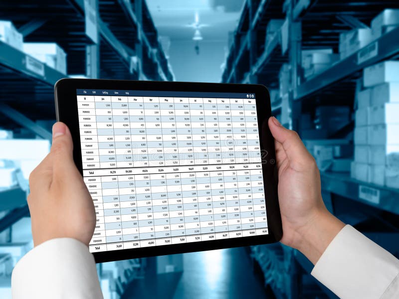 Accounting Software on Computer Screen Showing Financial Statement ...